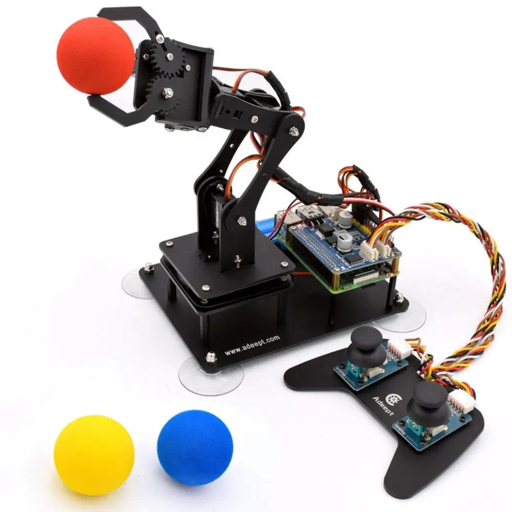 Adeept Raspberry Pi用 5 Dofプログラマブルロボットアーム ブラックキット Robotshop