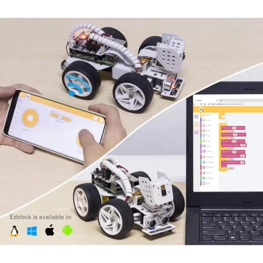 SunFounder Picar-X Smart Robot Car Kit for Raspberry Pi - RobotShop
