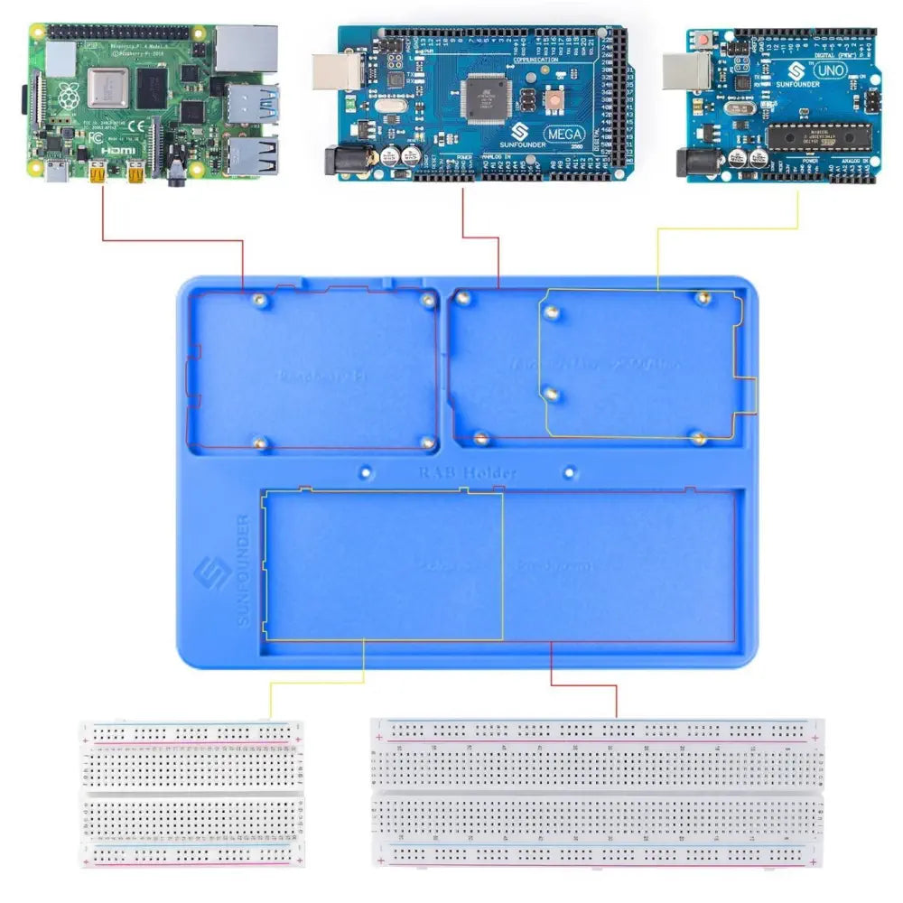 Sunfounder Rab Raspberry Pi Arduino用ブレッドボードホルダ Robotshop