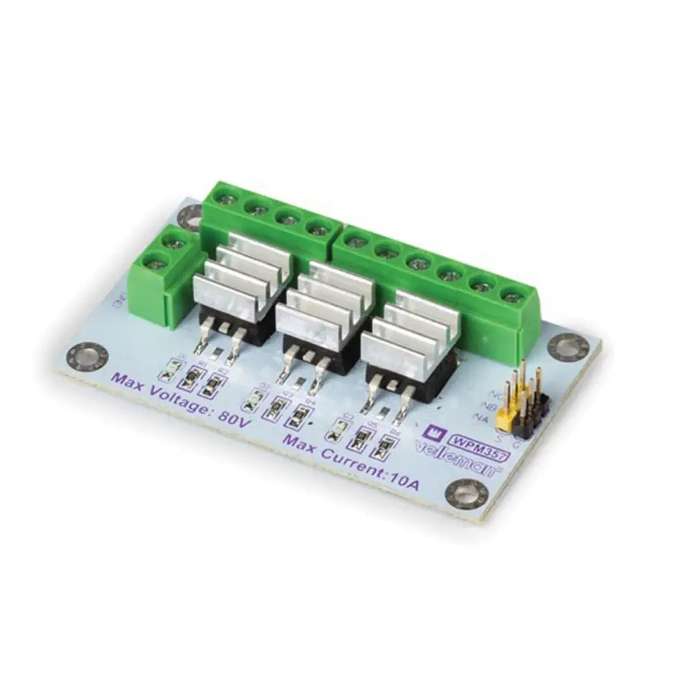 3-Channel High Power Mosfet (IRF540NS) Module - RobotShop
