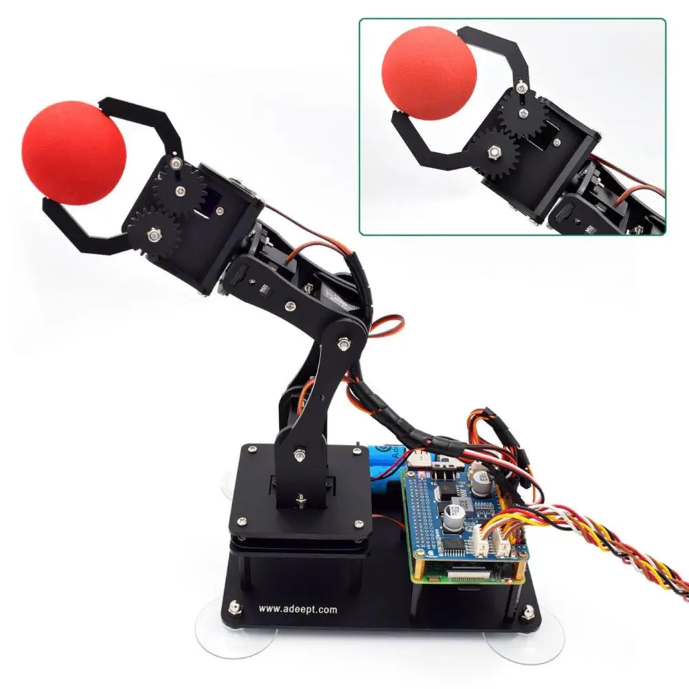Adeept Raspberry Pi用 5 Dofプログラマブルロボットアーム ブラックキット Robotshop