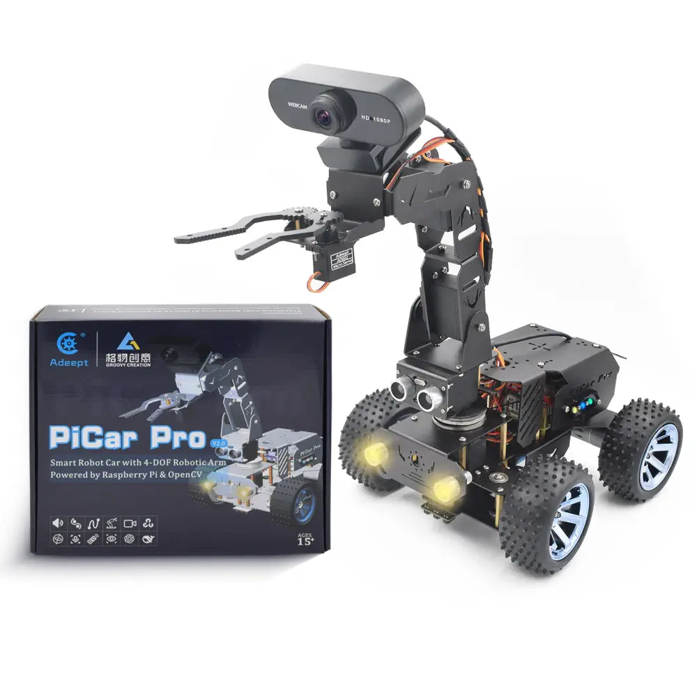 Adeept PiCar Pro V2 4-DoF ロボットアーム スマートカーキット (Raspberry Pi無し) - RobotShop