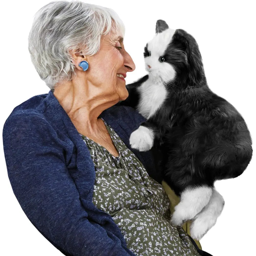 Ageless Innovations Tuxedo Cat Interactive Companion - RobotShop