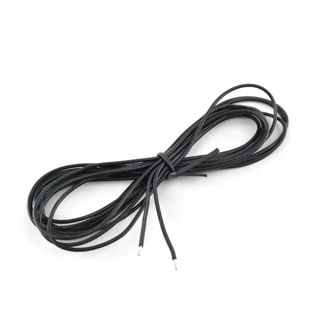 Black Silicon Wire AWG24 (3m) - RobotShop