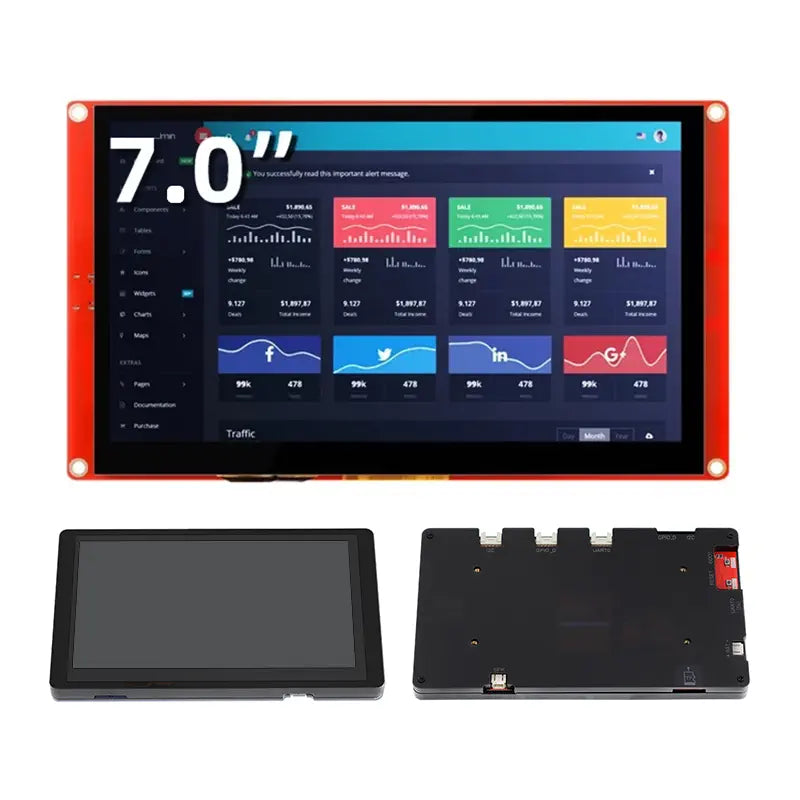CrowPanel ESP32 7 Inch 800 x 480 HMI タッチディスプレイ、Wi-Fi & BLE - RobotShop