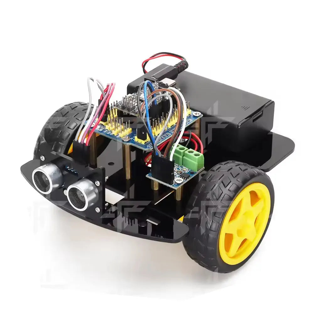 King Kong Robot KR20006 Basic 2WD Robotic Kit Ultrasonic Starter Kit for ArduIDE - RobotShop
