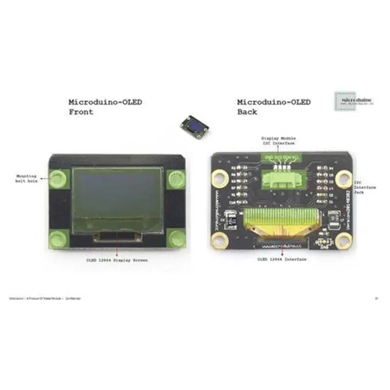 Microduino DIY OLEDディスプレイ 128 x 64モジュール - RobotShop