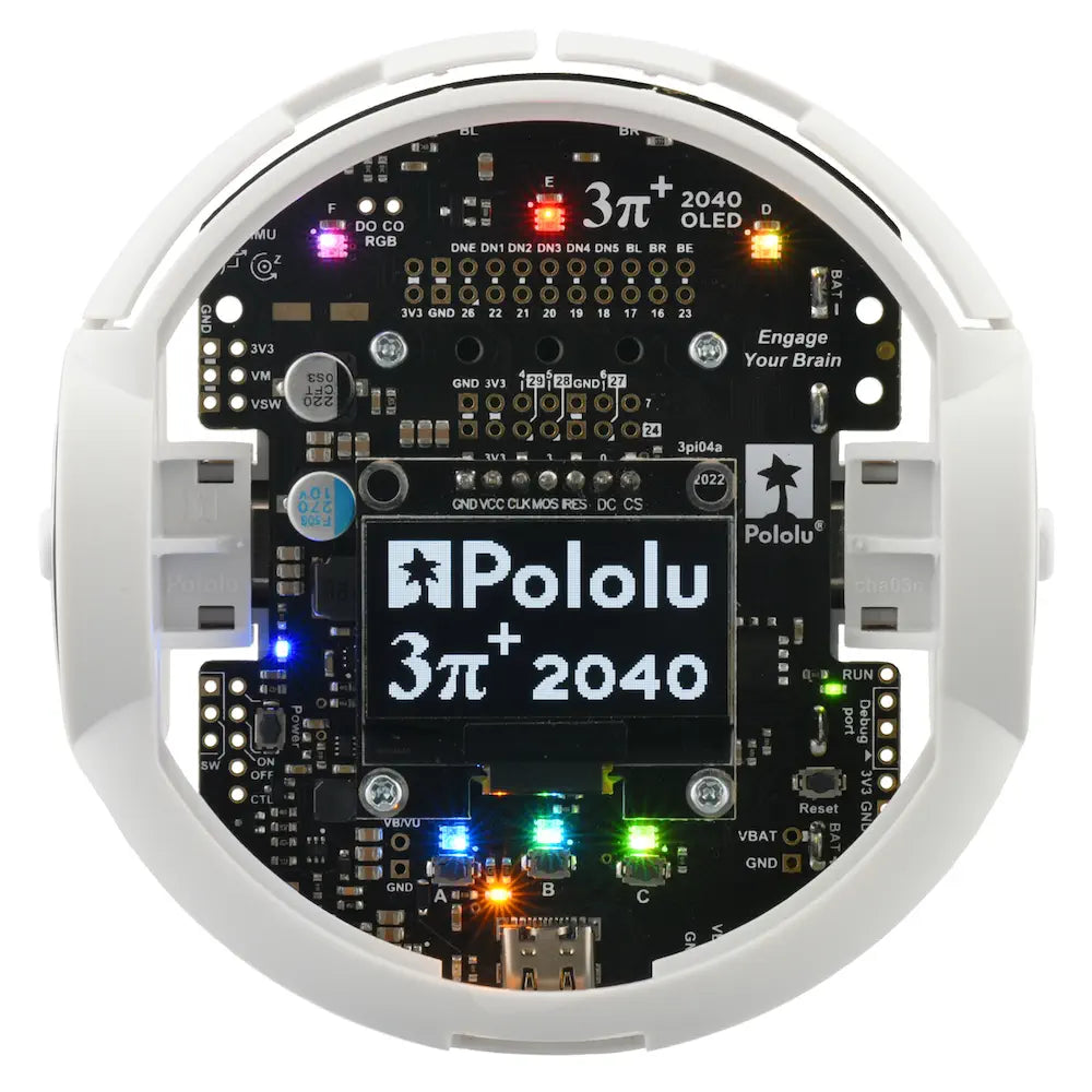 Pololu 3pi+ 2040 ロボット - スタンダードエディション (30:1 MP モータ)、組み立て済み - RobotShop