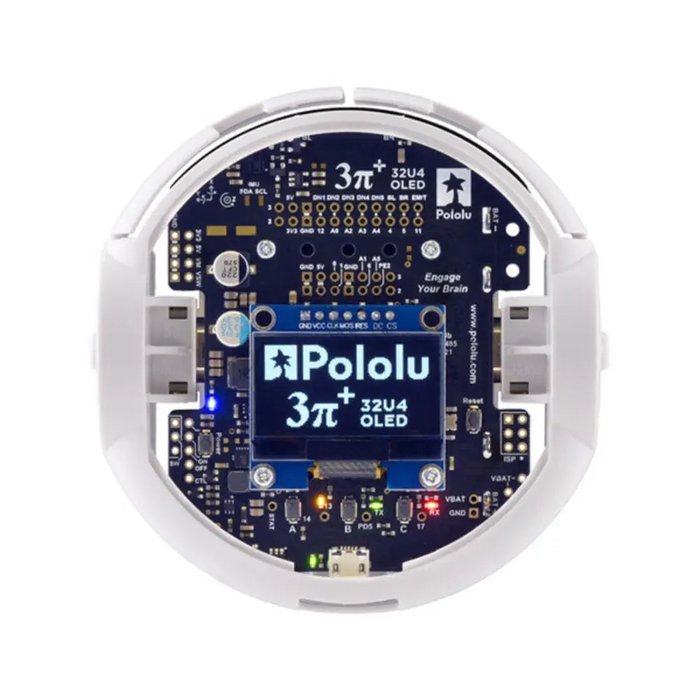 Pololu 3pi+ 32U4 OLEDロボット - 組立済 スタンダードエディション（30：1 MPモータ） - RobotShop