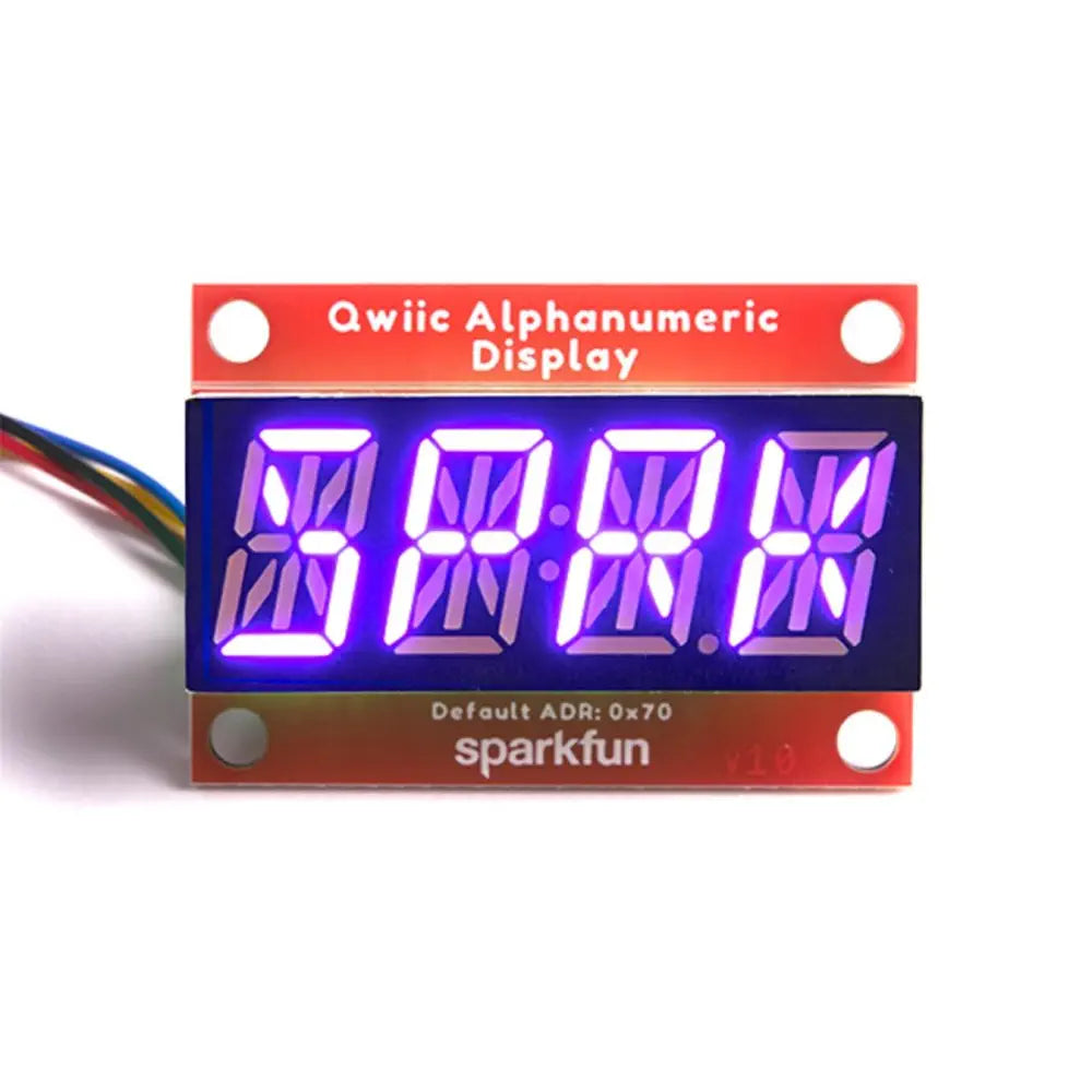SparkFun Qwiic Alphanumeric Display - Purple - RobotShop